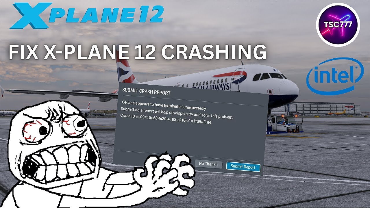 How to FIX X-PLANE 12 from crashing on INTEL 13th & 14th Gen CPUs - YouTube
