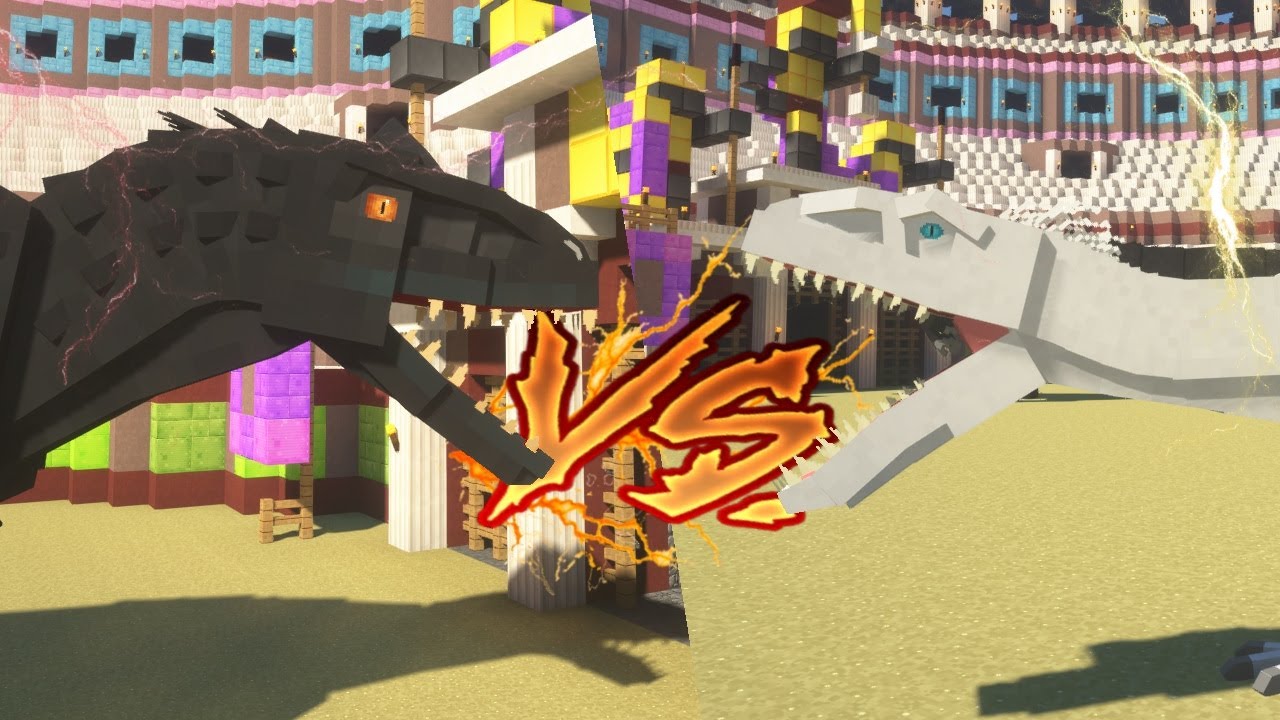 INDORAPTOR VS INDOMINUS REX | MINECRAFT DINOSAUR BATTLES - YouTube