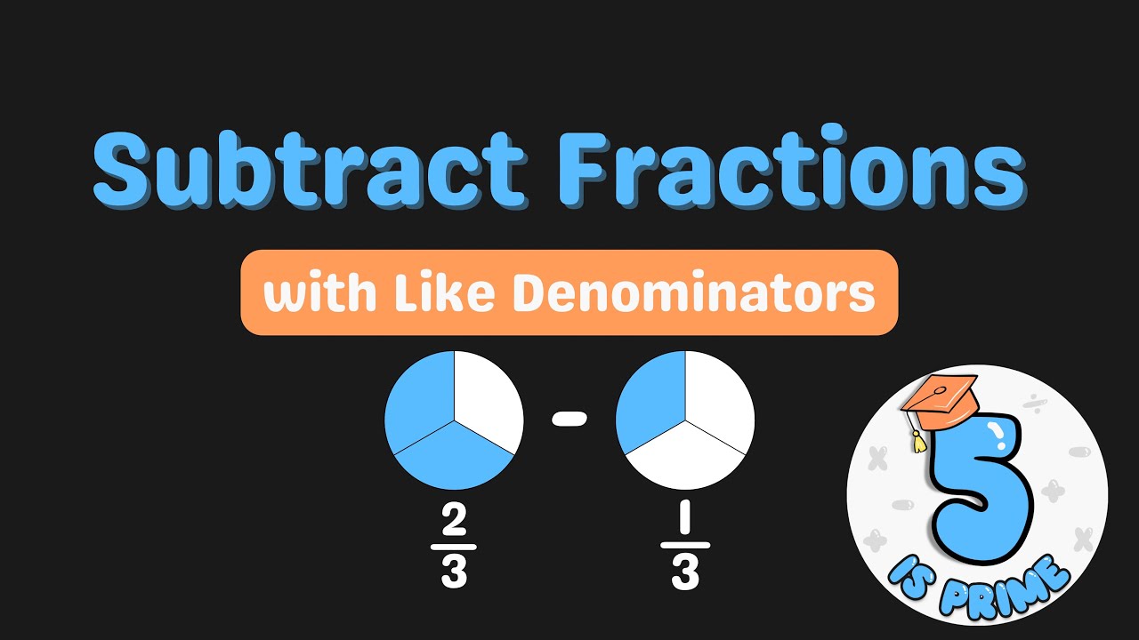 Subtracting Fractions with Like Denominators Using Models | 5th Grade ...
