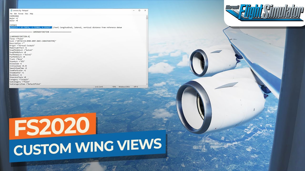 [MSFS] Creating CUSTOM WING VIEWS in Microsoft Flight Simulator｜Drawyah ...