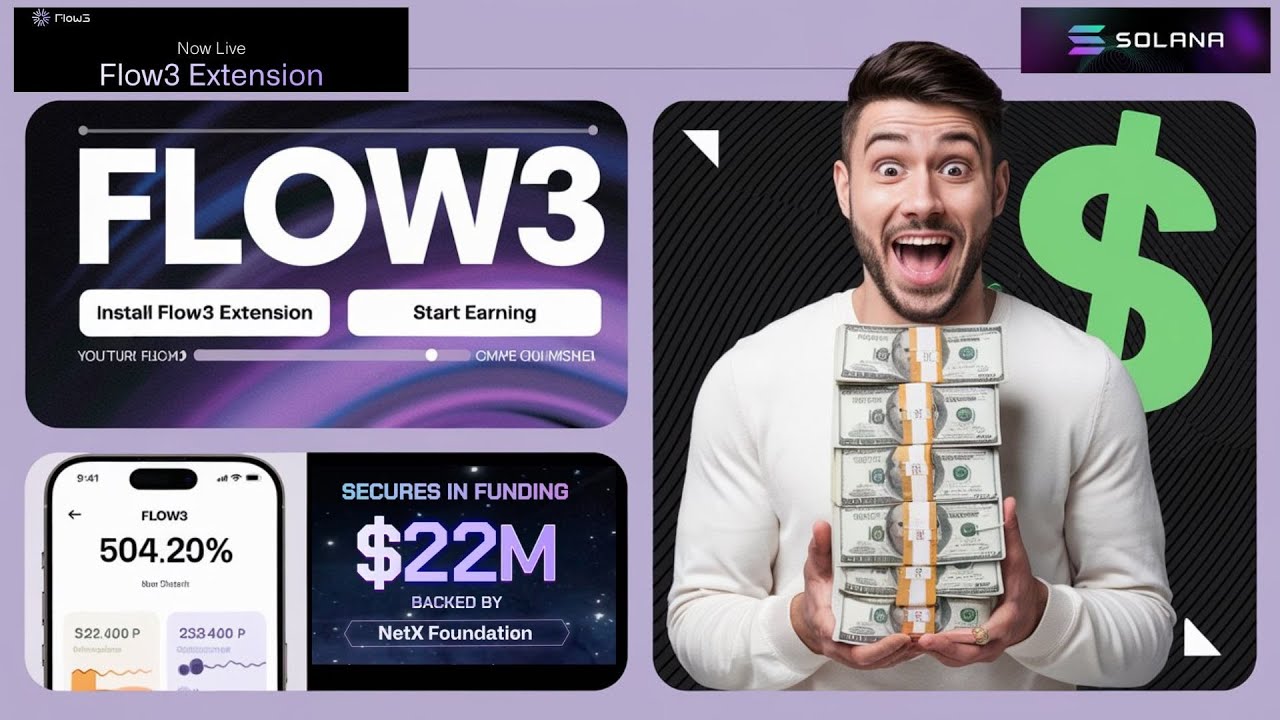 $22M Fund Raise 😱Flow3 Network Airdrop Step by step guide Bangla Flow3 ...