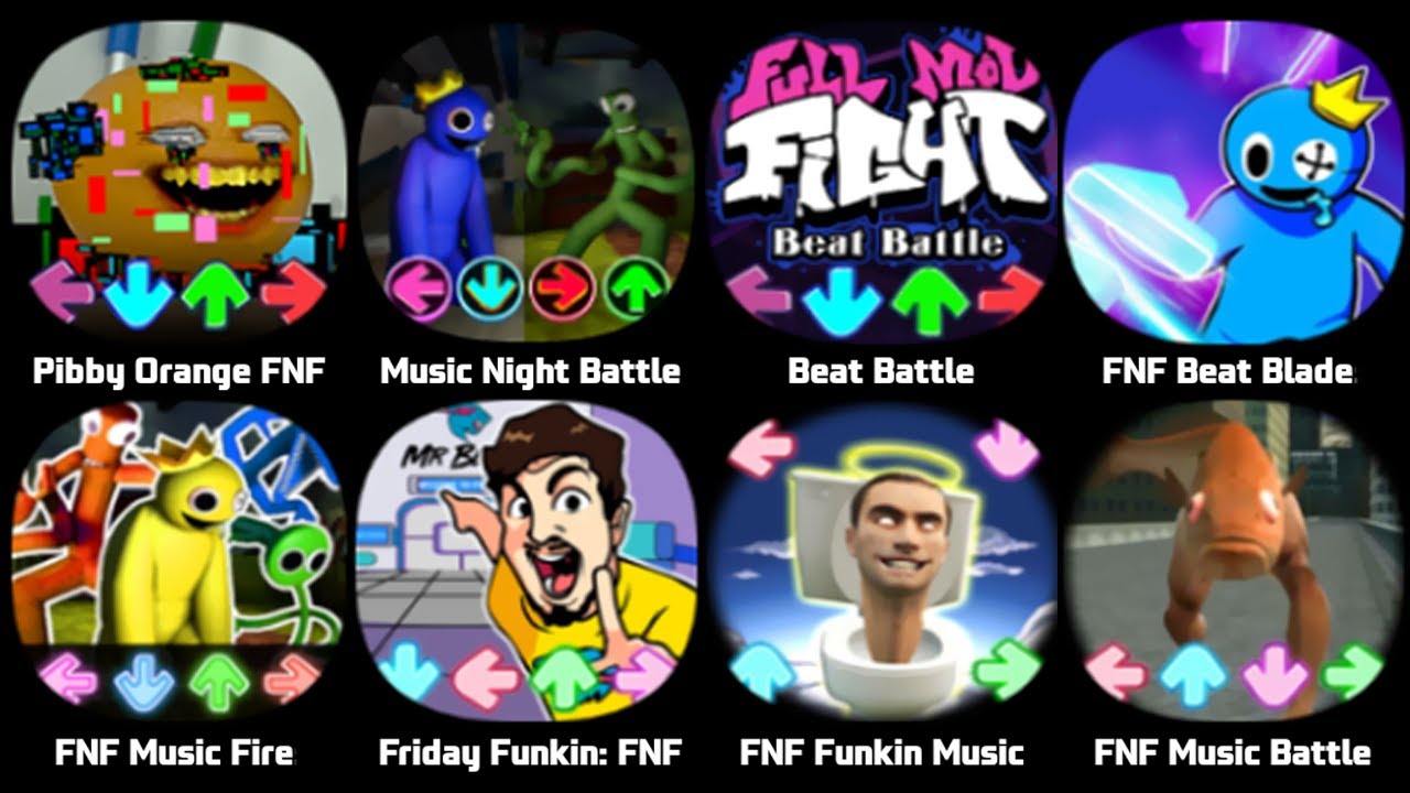 FNF Sliced, FNF Pibby Orange, FNF Mickey Mouse, FNF Among Us, Music ...