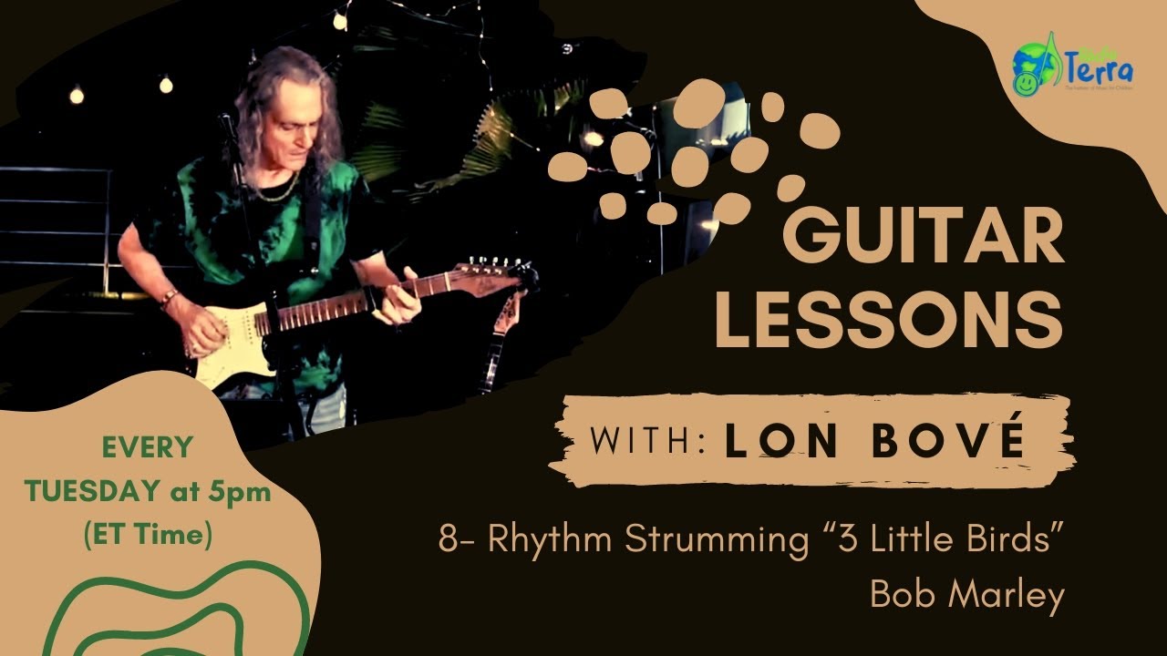 Guitar Lessons: Rhythm Strumming 3 Little Birds Bob Marley (LESSON 08 ...