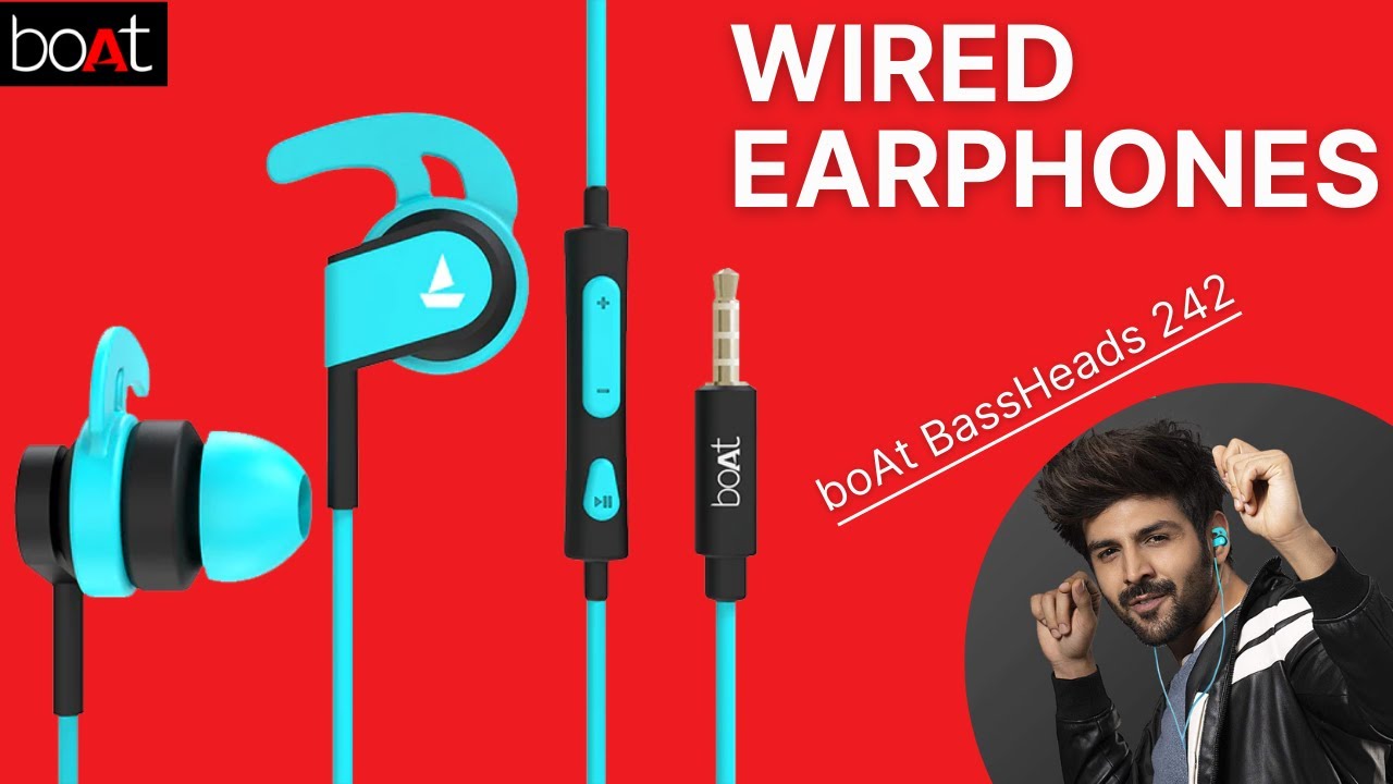 boAt Wired Earphones | boAt Bassheads 242 in Ear Wired Earphones with ...