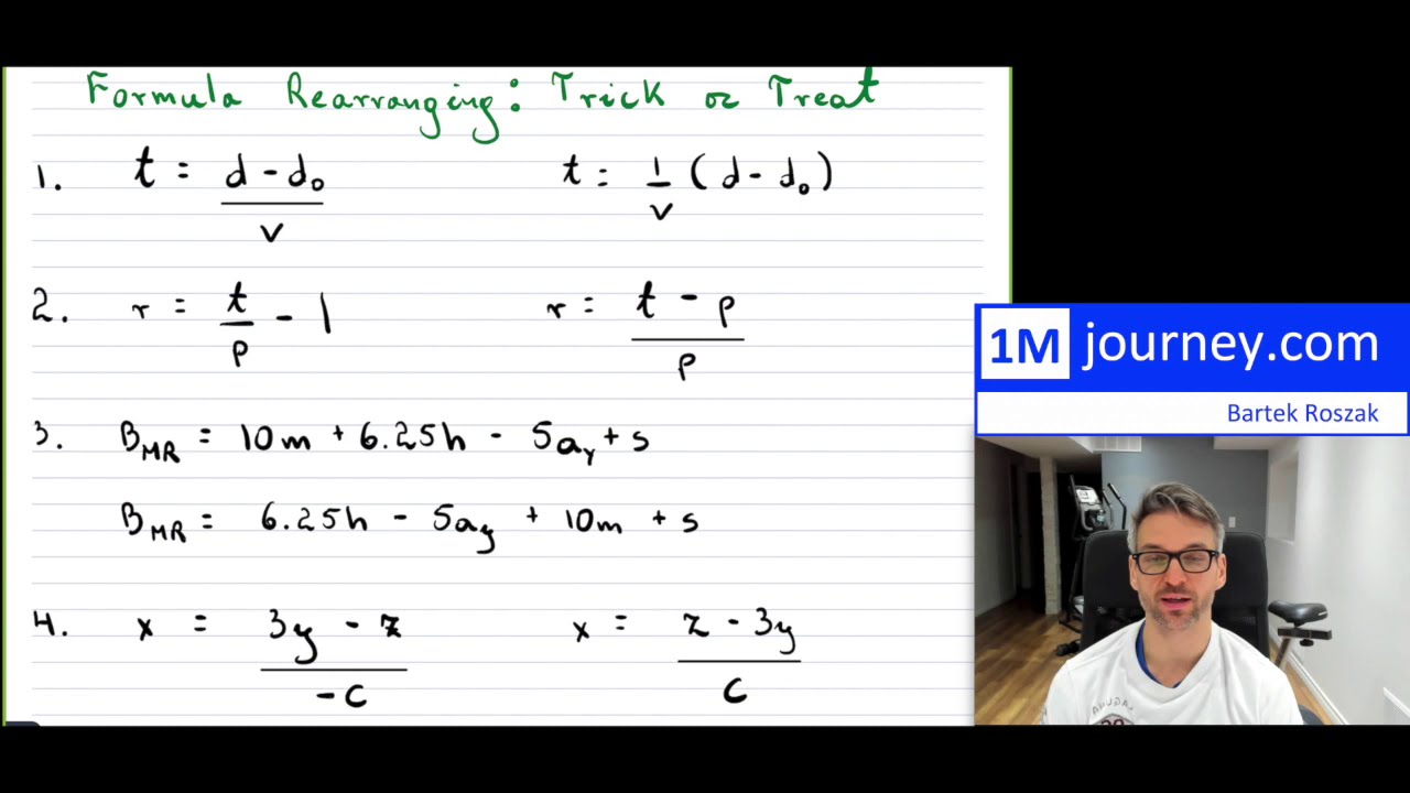 Formula Rearrangement Trick or Treat - YouTube