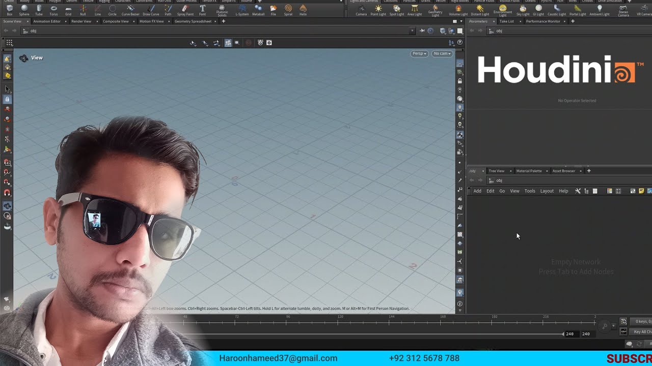 My Houdini First Tutorial on Interface | Houdini 20 | Beginner to ...
