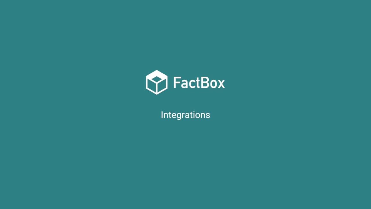 Integrations in FactBox - YouTube