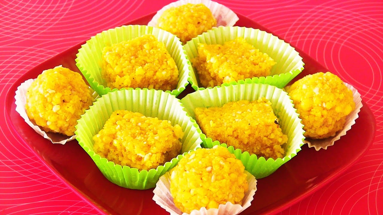 Making Big Batch of Boondi Motichoor Ladoo Barfi Video Recipe Bhavna's ...