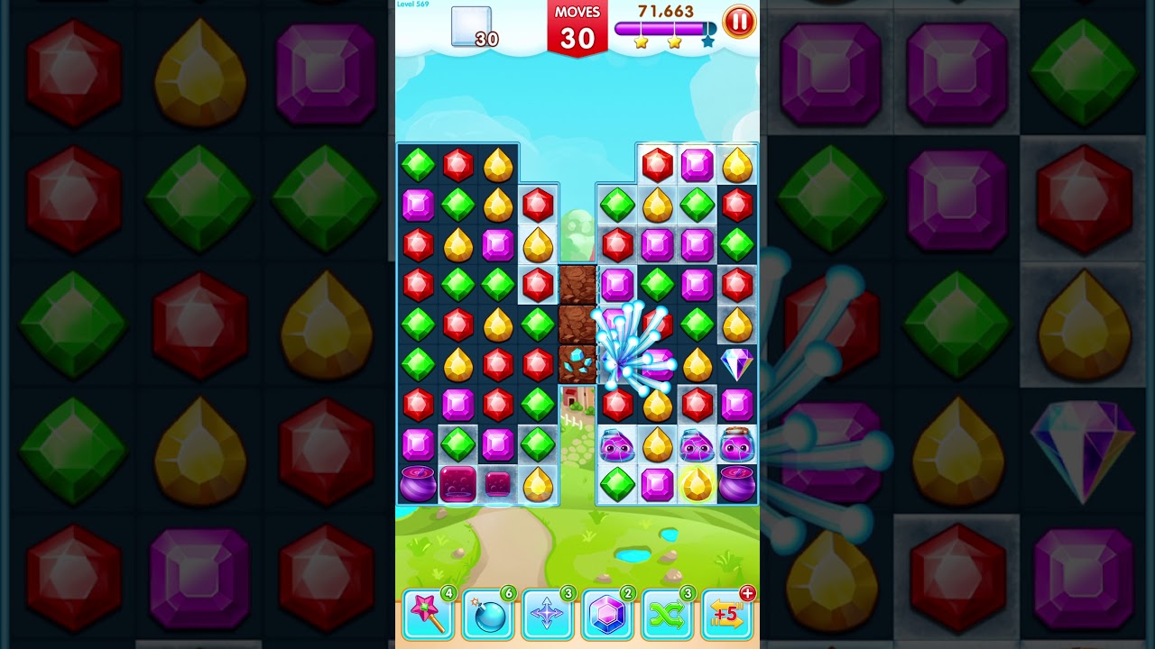 Jewel Legend Match 3 Games, Level 569 - YouTube