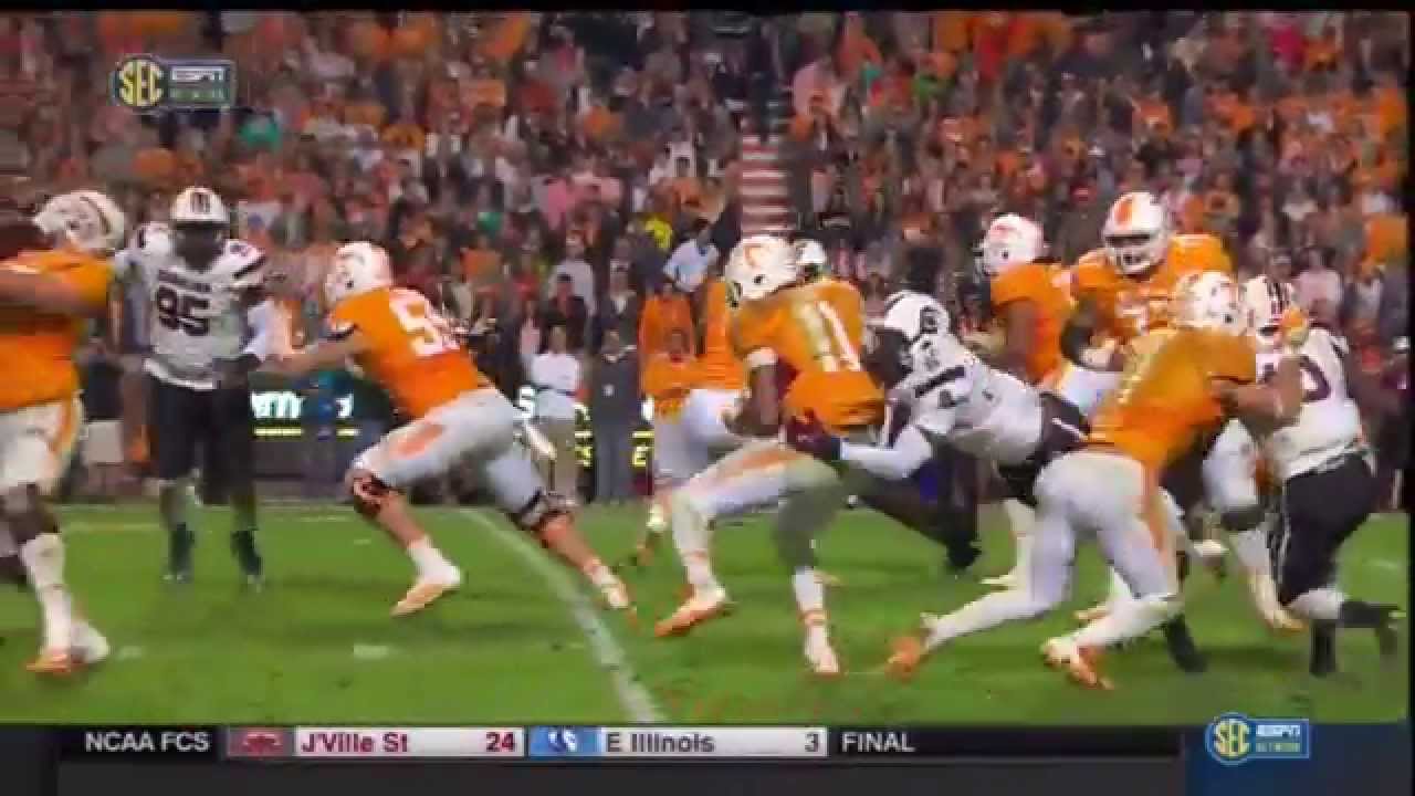 2015 USC vs Tennessee - Marquavius Lewis Sack - YouTube