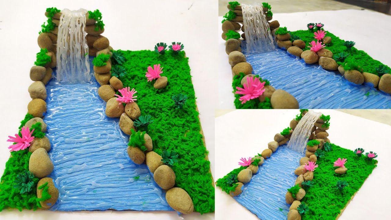 Waterfall and River Showpiece for Home Decoration/Waterfall Making from ...