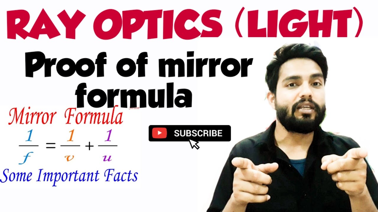 Class 10th Ray Optics(light)3.4 proof of mirror formula - YouTube