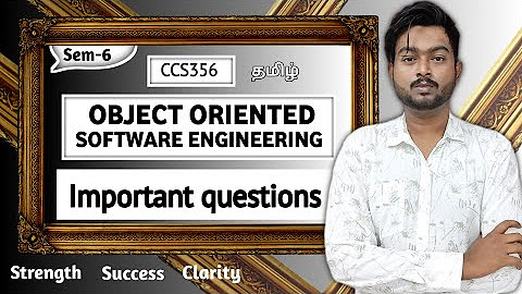 Object Oriented Software Engineering in Tamil | CCS356 in Tamil | Anna University Syllabus - YouTube
