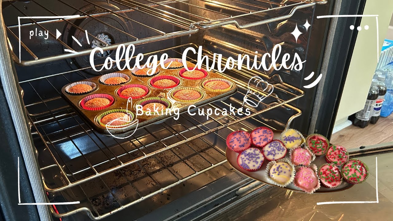 College Chronicles : Baking Cupcakes With Friends!! - YouTube