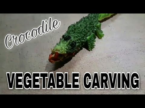 Vegetable carving how to make a crocodile - YouTube