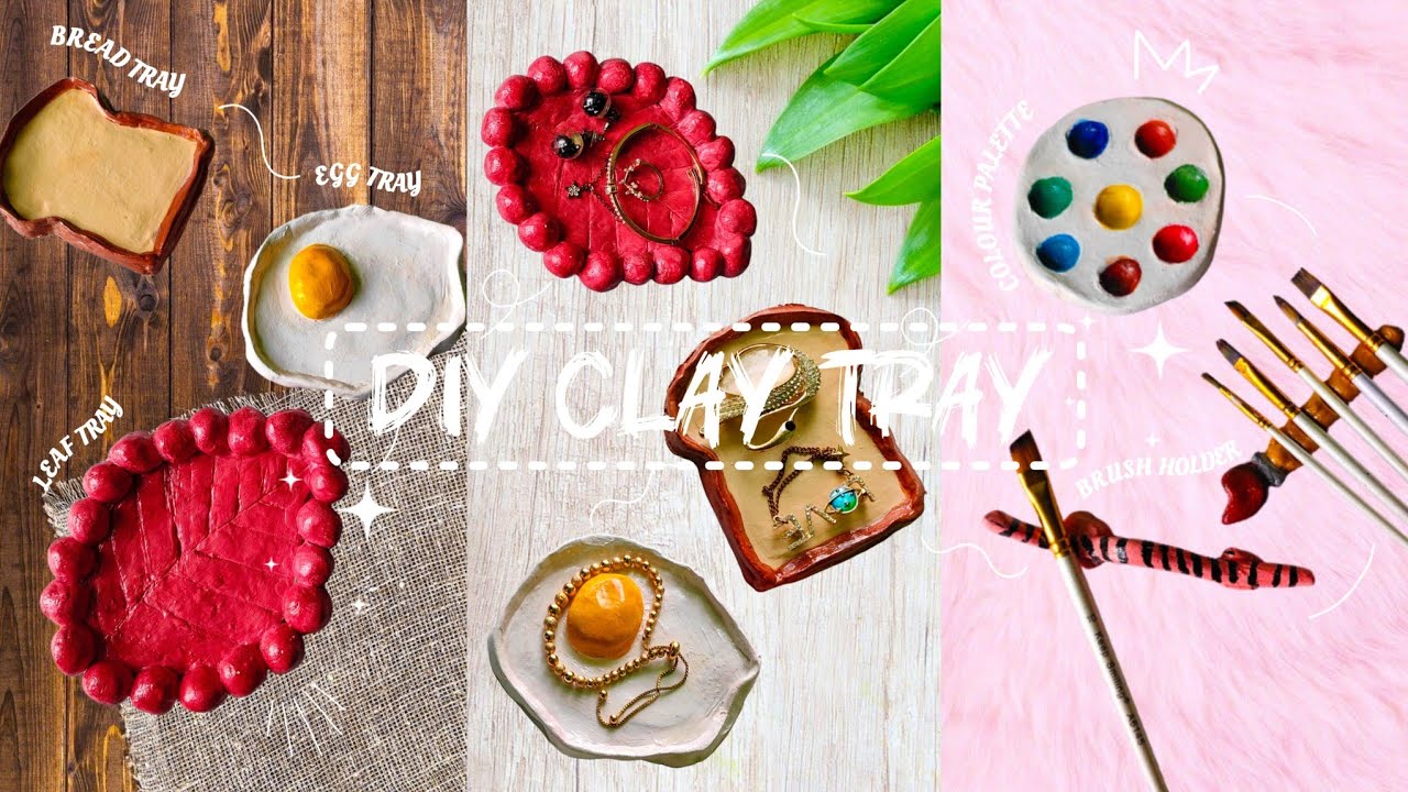 DIY clay trays | Making trinket trays with air dry clay [ Pinterest ...