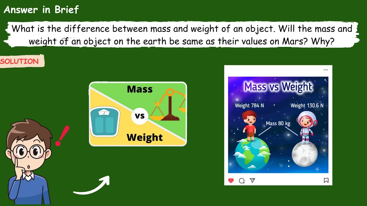 Difference between Mass and weight🧐 | Mass and weight of on earth same ...