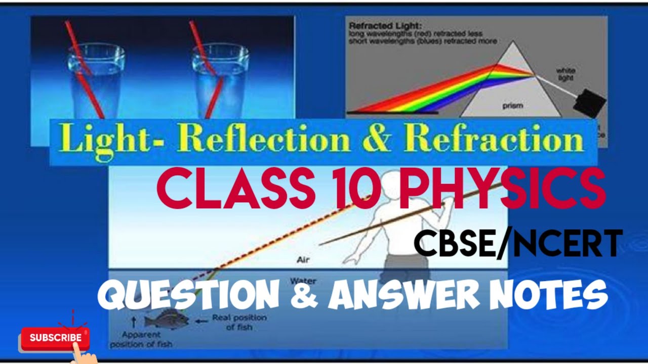 Light-Reflection And Refraction Class 10 | Question and Answer Notes ...