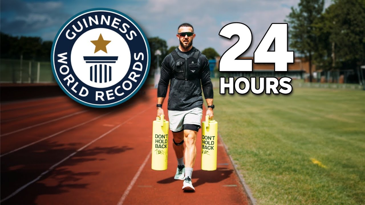 I Tried Walking for 24 HOURS with 100LBS (WORLD RECORD) - YouTube