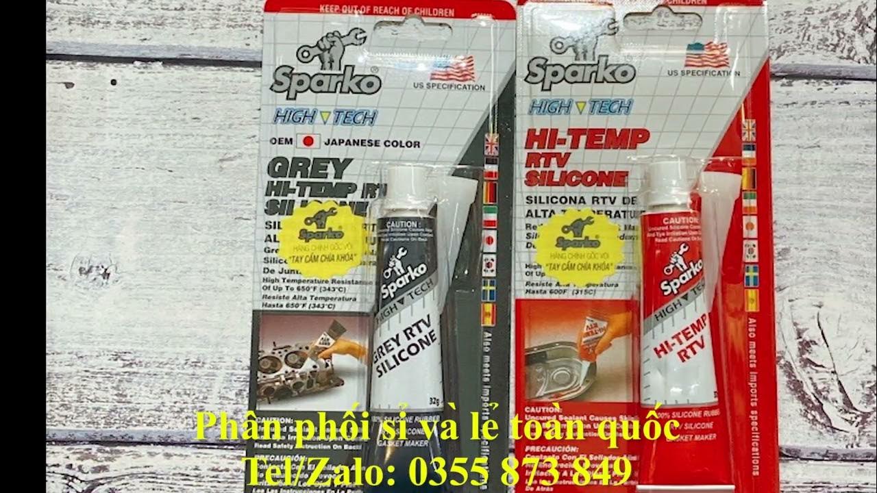 Keo silicon đỏ chịu nhiệt hiệu sparko chính hãng - YouTube