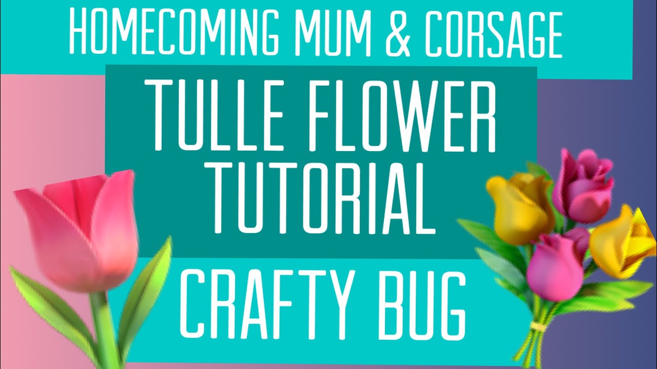 DIY TULLE FLOWER; homecoming mum tutorial; how to make homecoming mums ...