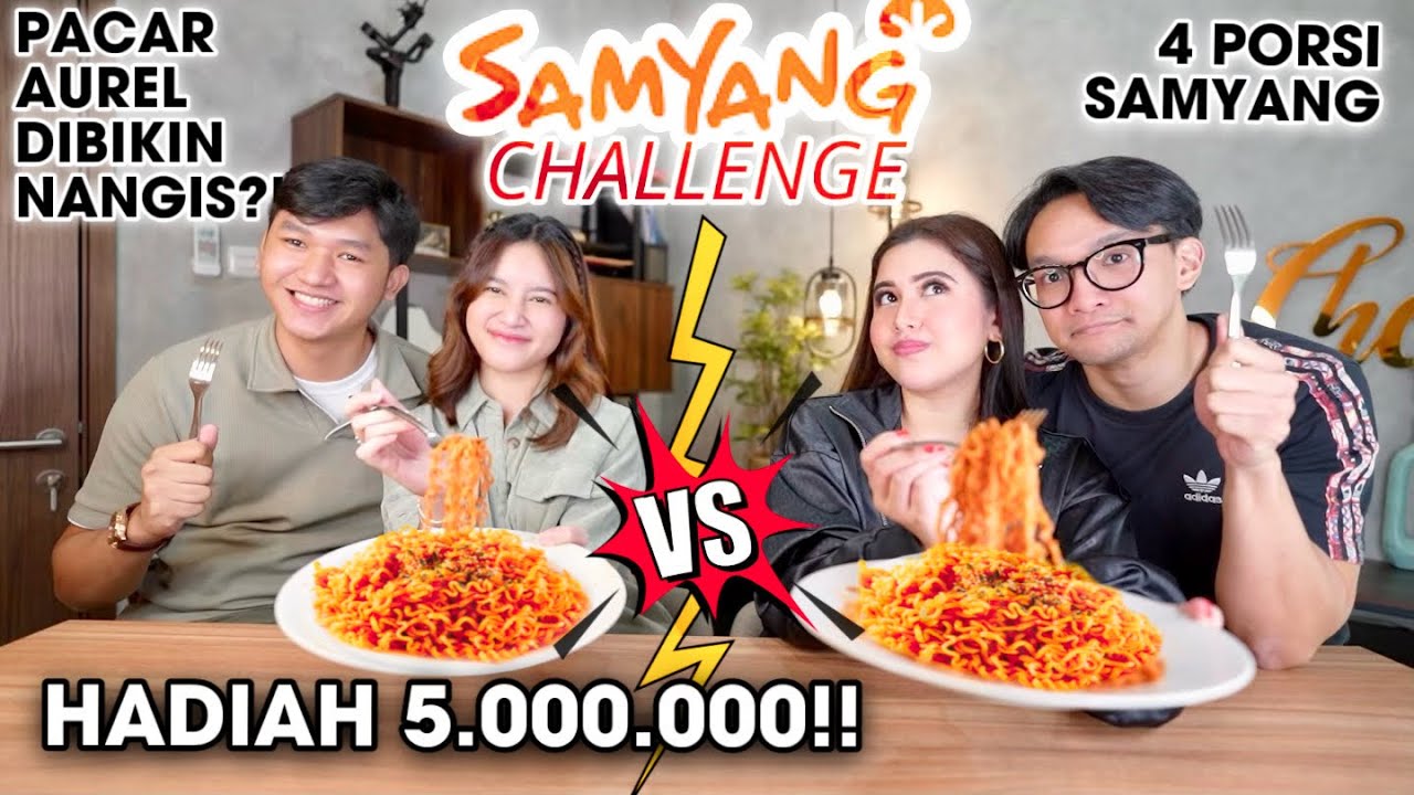 SAMYANG COUPLE CHALLENGE VS AUREL & PACAR!! YANG KALAH TRANSFER 5 JUTA ...