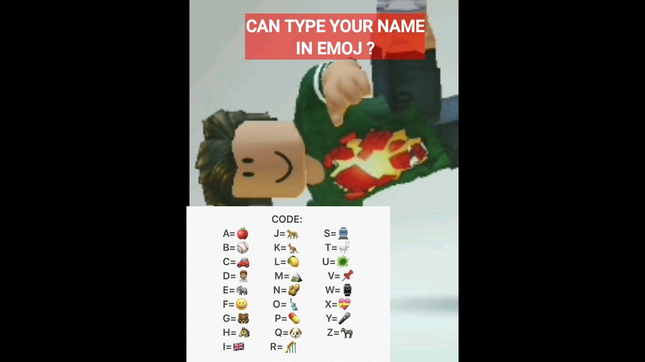 CAN YOU TYPE YOUR NAME IN EMOJ ? \ROBLOX - YouTube