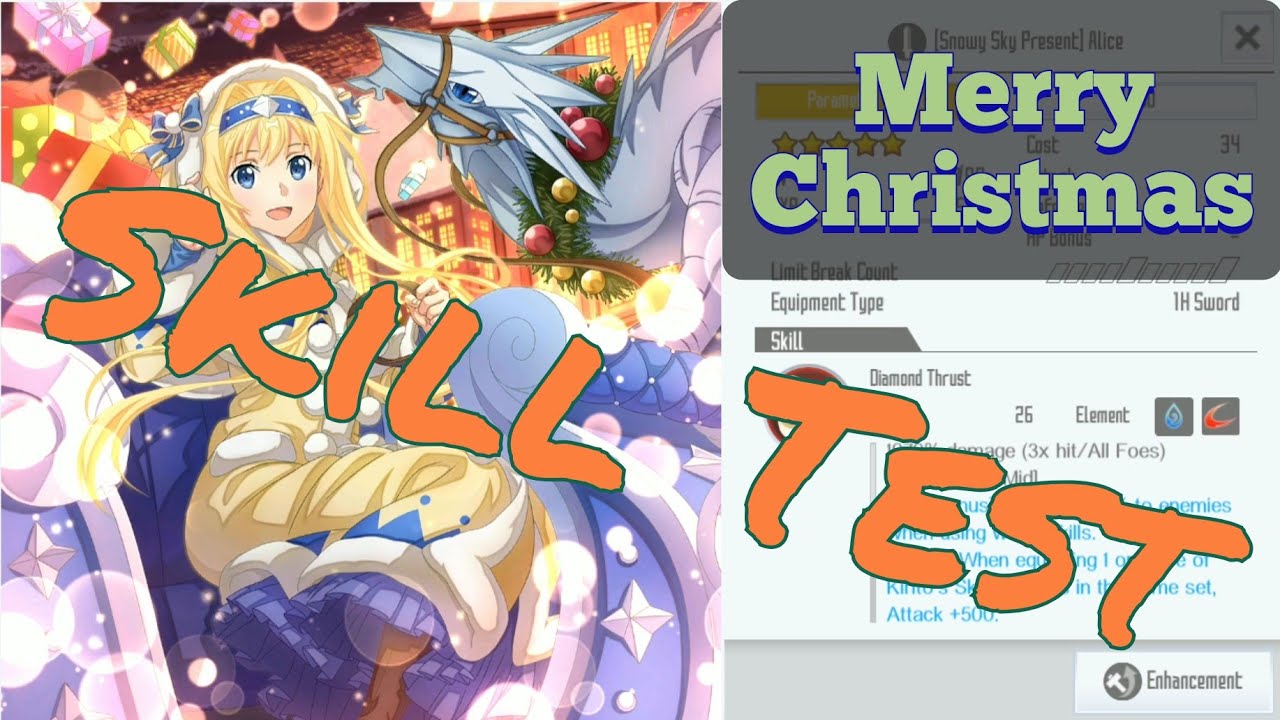 SAO Integral Factor (SAO IF): Snowy Sky Present Alice Skill Test (Sub ...