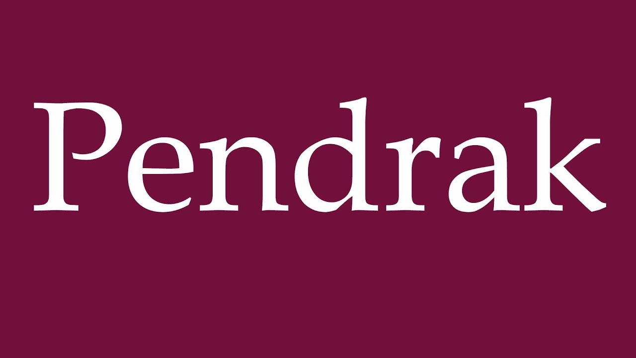 How to Pronounce ''Pendrak'' Correctly in German - YouTube