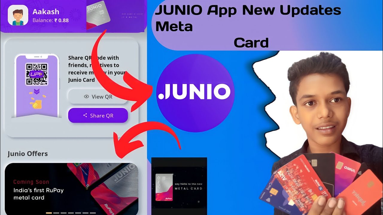 JUNIO App New Updates finally metal card launch ho Gaya #junio # ...