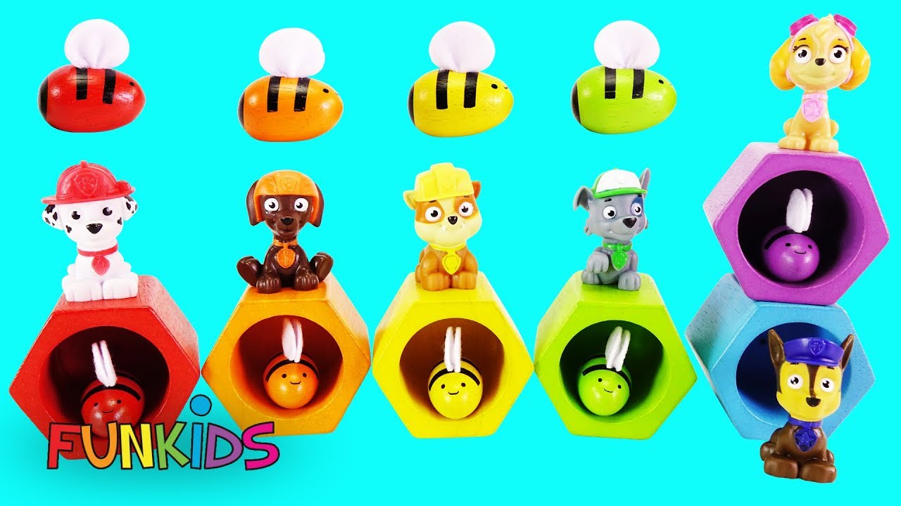 Paw Patrol Play with Magical Rainbow Bee Hive - YouTube