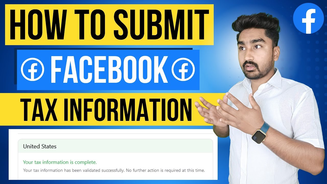 Facebook Tax Form Kaise Bhare 2023 | How to Add TAX Information ...