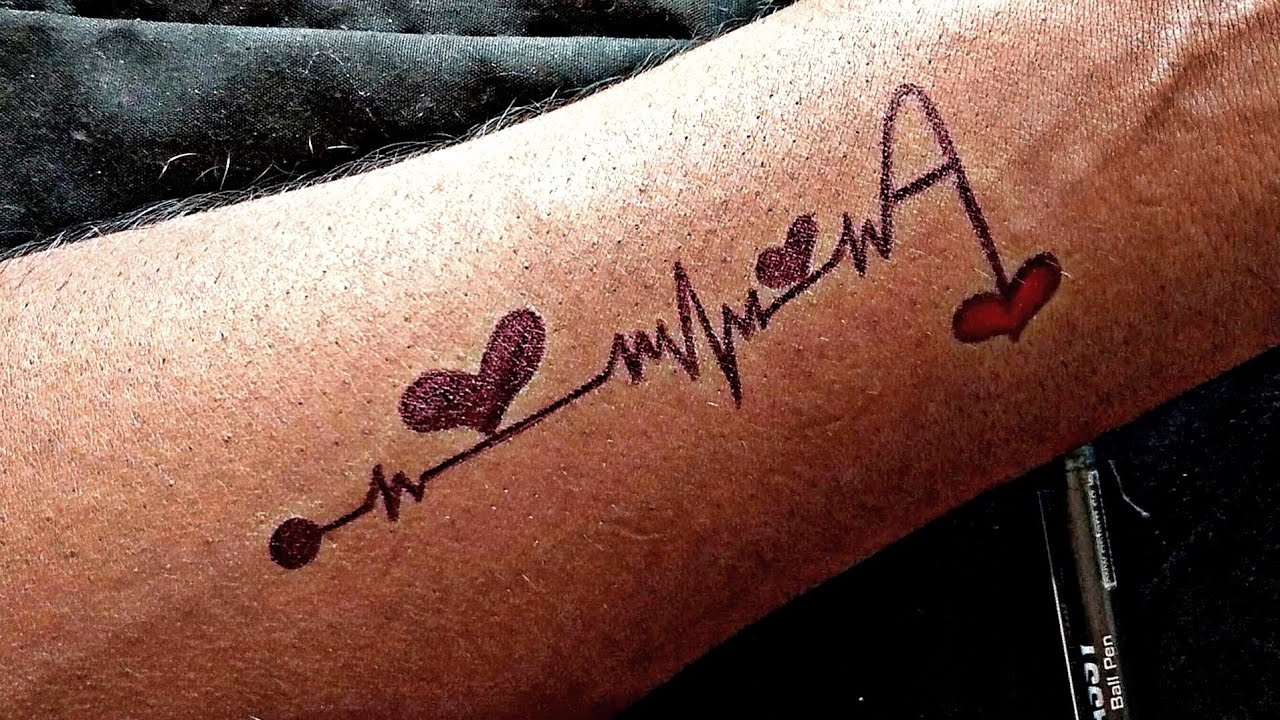 new stylish M letter tattoo design for girls// #tattoo #viral - YouTube