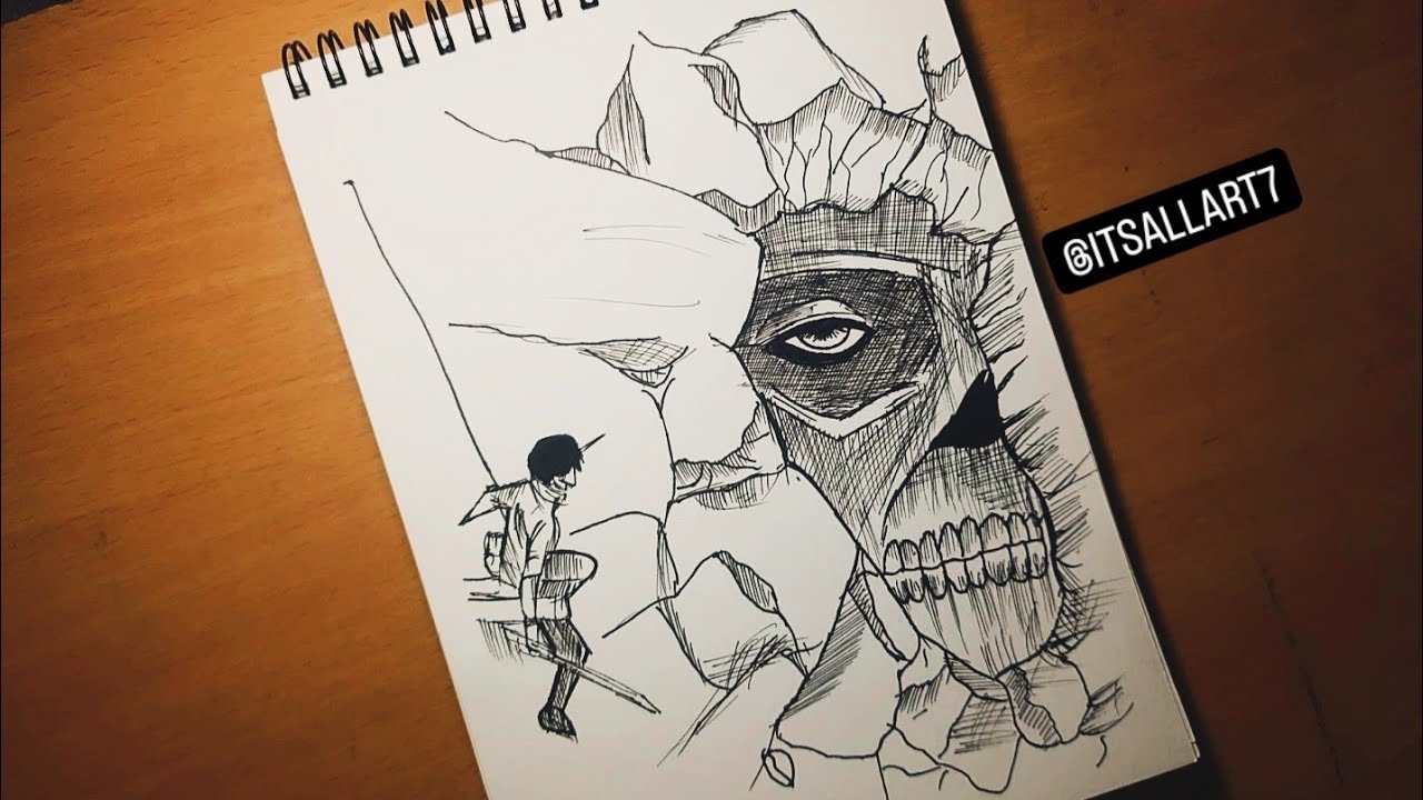 how to draw attack on titan wall// how to draw wall titan // how to ...