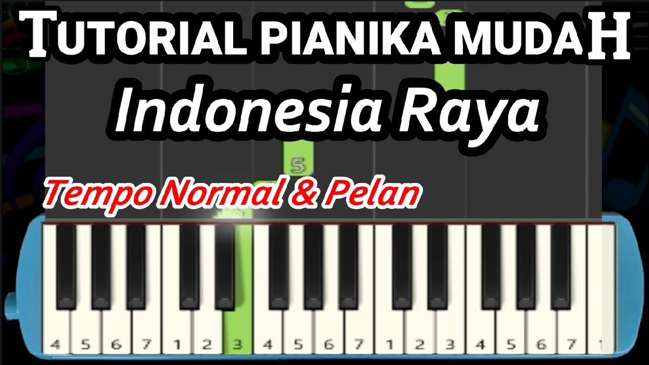 Not Angka Pianika Indonesia Raya - Mudah Untuk Belajar - YouTube