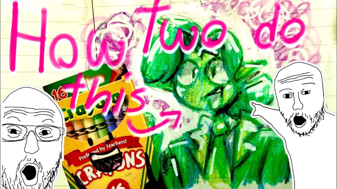 HOW TO DRAW WITH CRAYONS // ft. the number two - YouTube