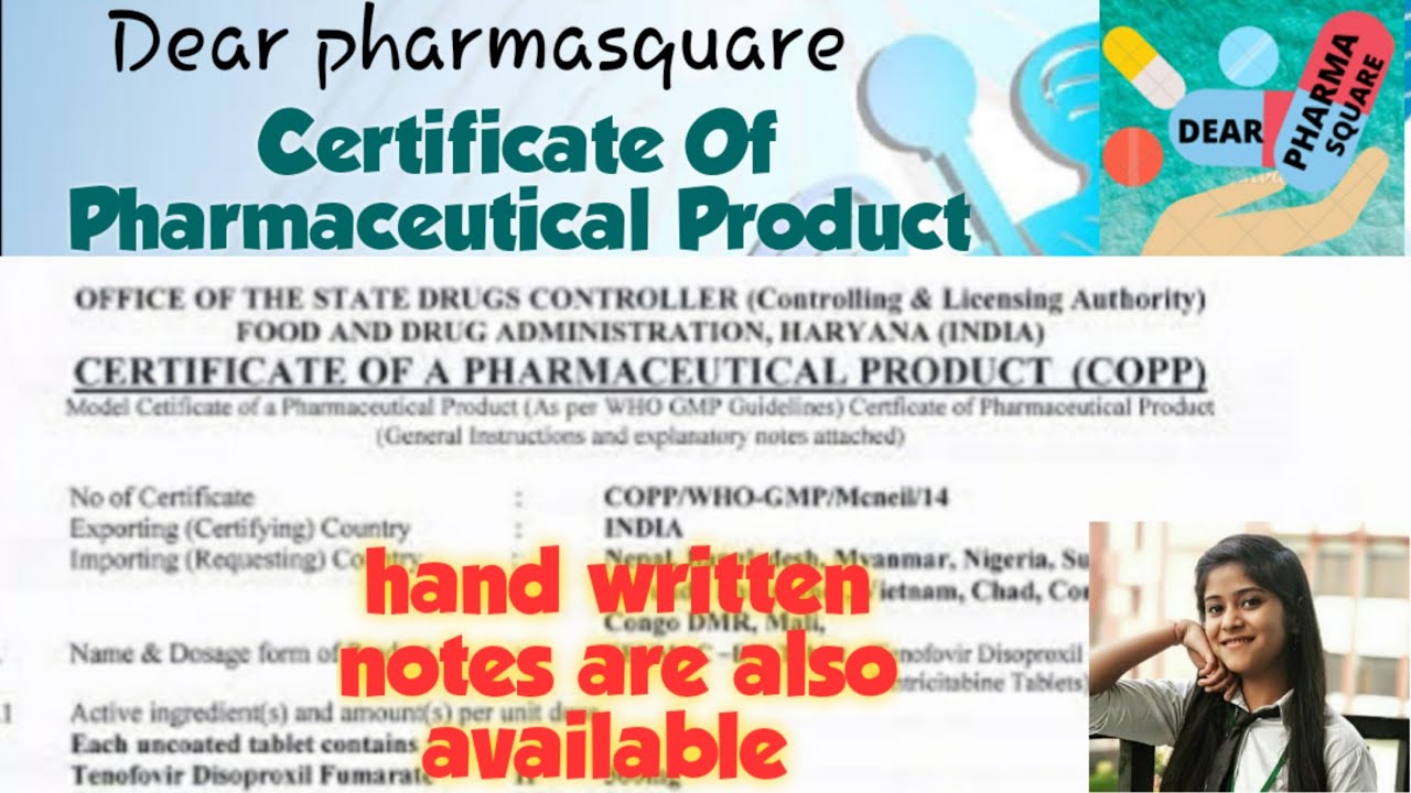 Certificate of pharmaceutical product( COPP) - YouTube