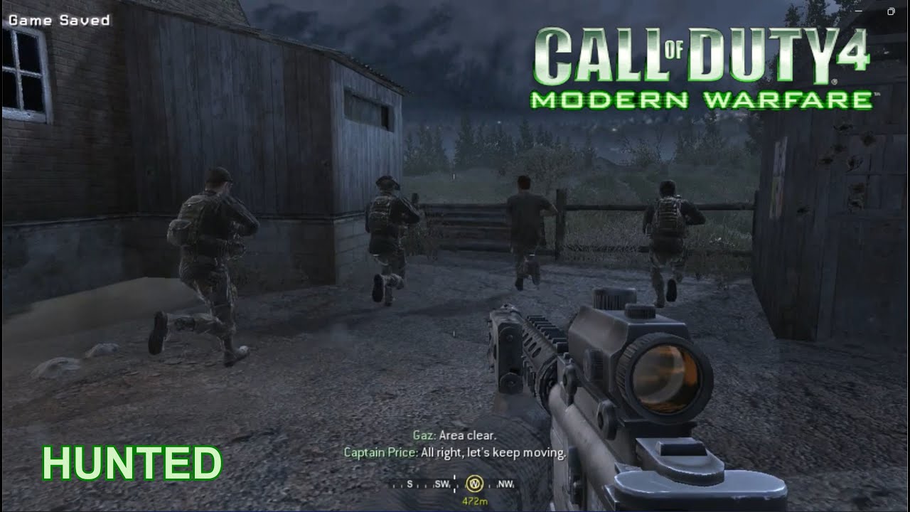 Hunted - Call Of Duty 4 Modern Warfare Walktrough - YouTube