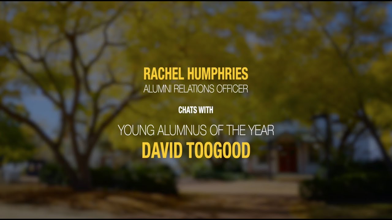 Young Alumnus of the Year 2021 - David Toogood - YouTube