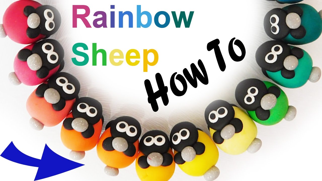 Rainbow Sheep - Fimo Polymer Clay Artistic Tutorial - YouTube