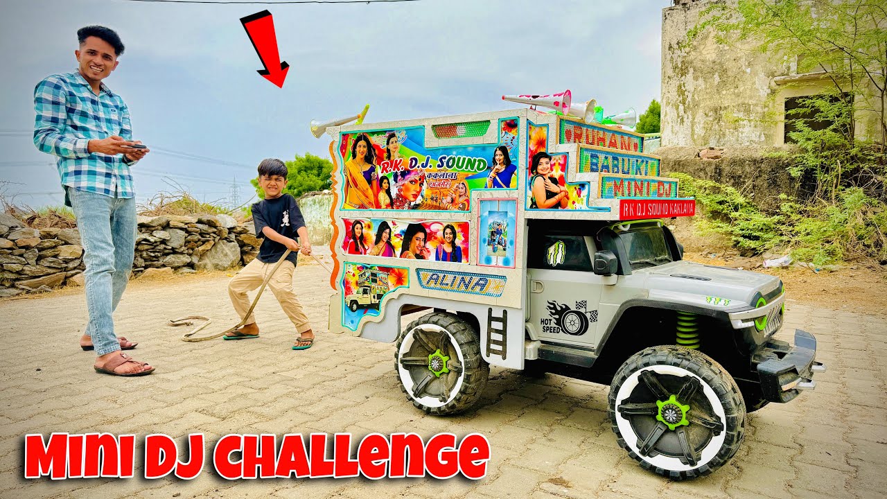 Mini dj challenge video !! Small dj setup !! Mini dj pick-up truck ...