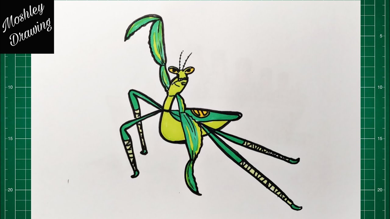 How to Draw Master Mantis from Kung Fu Panda - YouTube