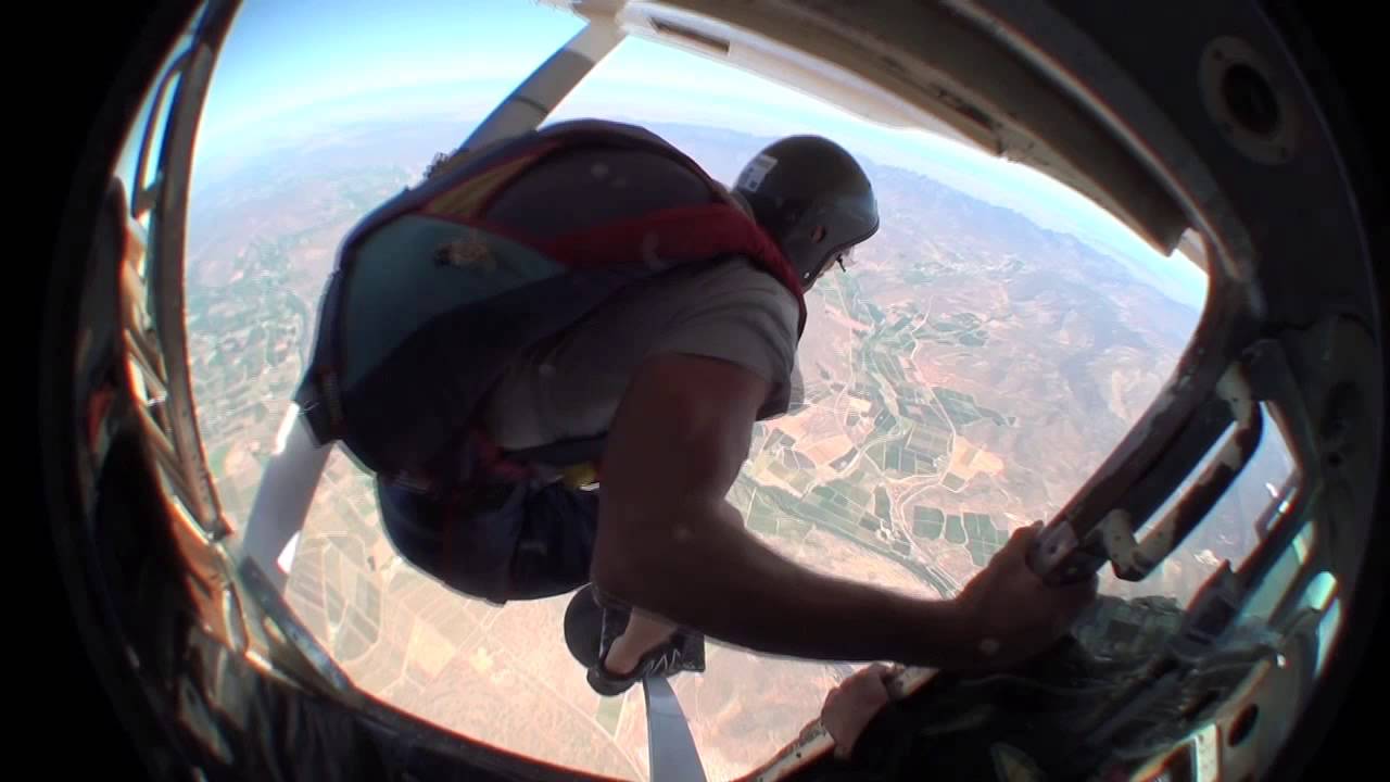 My first skydive front-flip exit - YouTube