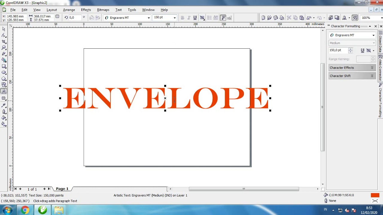 CARA MEMBUAT EFEK ENVELOPE PADA CORELDRAW x3 - YouTube
