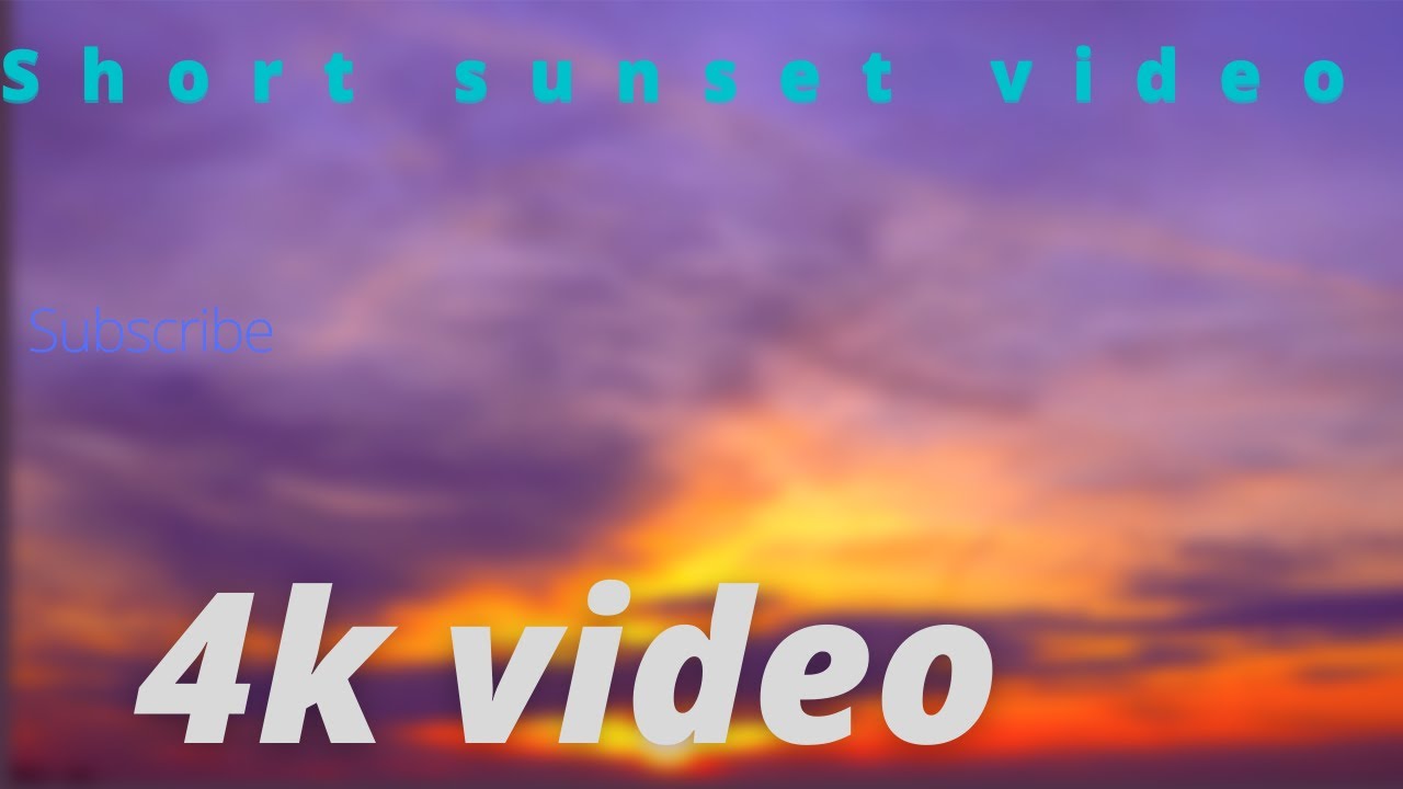 Sunset: The setting sun kindled the sky|| 4k video - YouTube