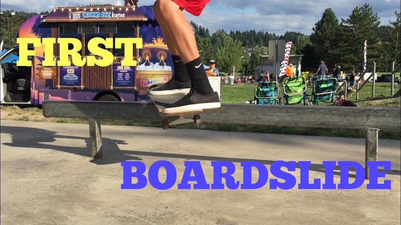 First boardslide -Skateboarding progression - YouTube