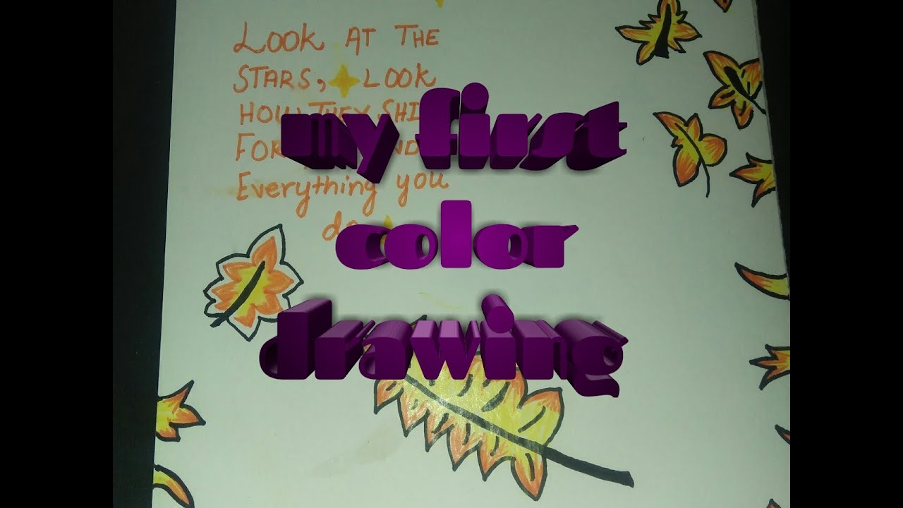 How to draw beautiful leaf .how draw colour leaf drawing art and ...