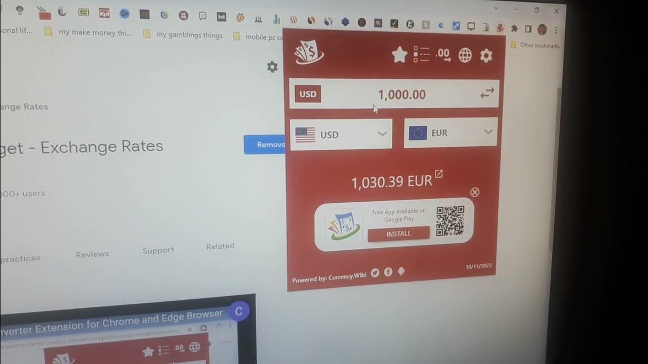 currency conversion widget - exchange rates - YouTube