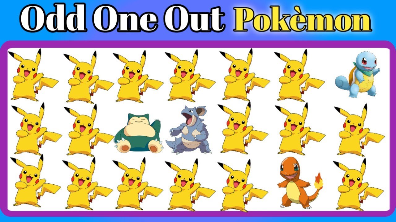 FIND THE ODD ONE OUT POKEMON EDITION ⚡🔥💧🌿 || POKEMON QUIZ|| @WhizyQuiz ...