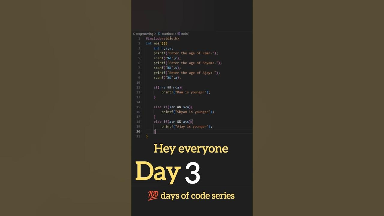 Day:- 3/100 conditional statements ki starting aaj ho gyi #100daysofcode #coding #code #coder ...